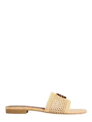 Simkhai Delphi Raffia Slides - Neutral