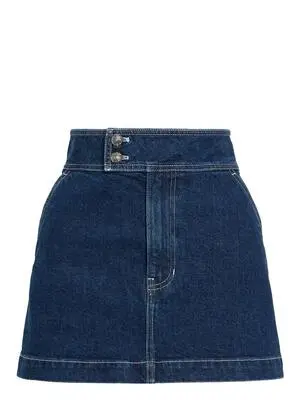 Veronica Beard Bowen Denim Mini Skirt - Dark Denim