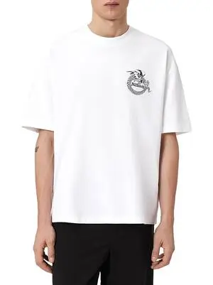 ALLSAINTS Terra Logo Graphic Oversized Tee - Optic White