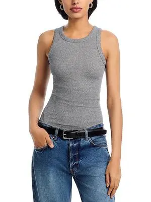 Rag & Bone The Essential Rib Tank Top - Heather Gray