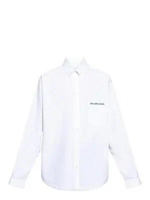 Balenciaga Shirt With Logo - White