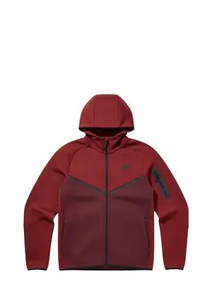 Nike Tech Fleece Windrunner Full Zip Hoodie - Dark Team Red/burgundy Crush/black