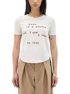 ANN DEMEULEMEESTER Floor Micro T-shirt - Neutrals