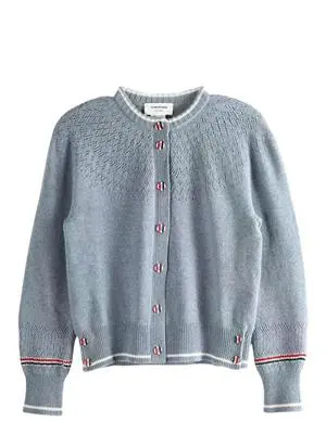 Thom Browne Openwork Buttoned Cardigan - Blue