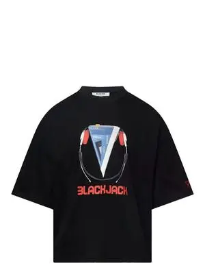 BLACKJACK Graphic-print T-shirt - Black