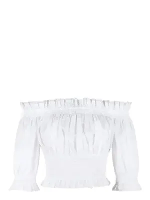 Dolce & Gabbana Ruffled Top - White