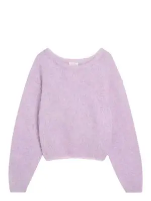 American Vintage Knitted Boat-neck Sweater - Purple