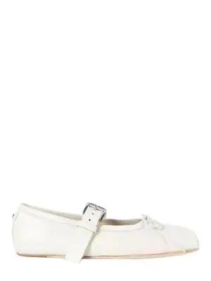 ANN DEMEULEMEESTER Zoey Buckle Ballerinas - White