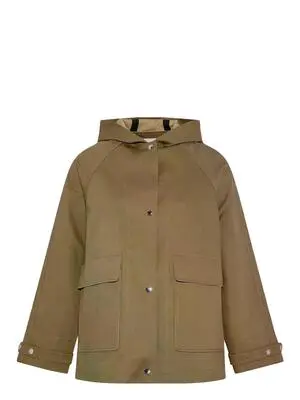 YVES SALOMON Hooded Two-tone Jacket - Neutrals