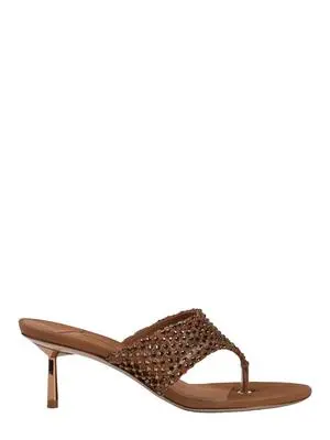 LE SILLA Gilda Embellished Sandals - Brown