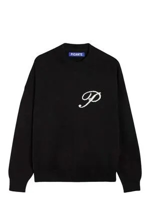 PICANTE Logo-intarsia Sweater - Black