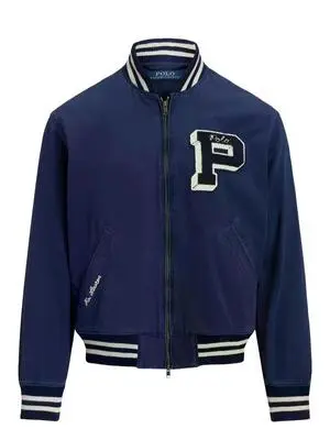 Polo Ralph Lauren Striped-trim Appliqué Jacket - Blue