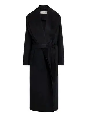 RÓHE Shawl-collar Belted Coat - Blue