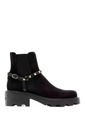 Valentino Garavani 55mm Rockstud Boots - Black