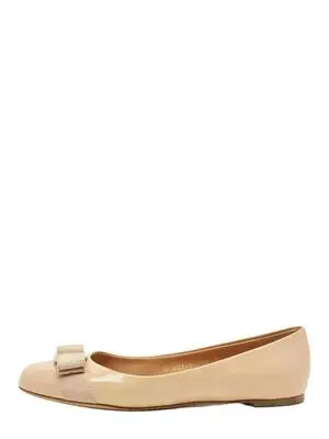 FERRAGAMO Varina Bow Ballet Flats - Neutrals