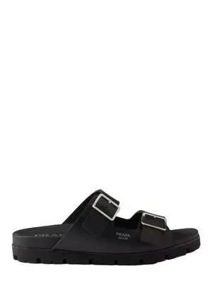Prada Straps Buckle Sandals - Black