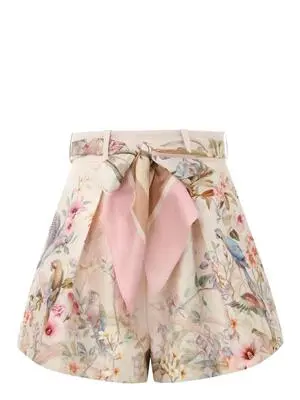 Zimmermann Rebellion Floral Shorts - Neutrals