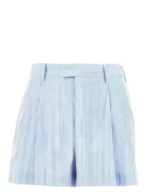 ARMARIUM Pleated Striped Shorts - Blue