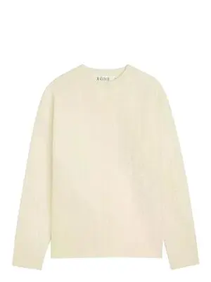 RÓHE Cable-knit Crew-neck Sweater - Neutrals