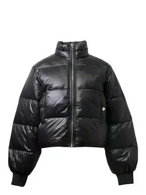 GANNI Shiny Puffer Jacket - Black