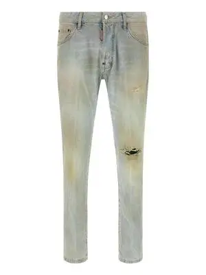 Dsquared2 Ripped Stonewashed Jeans - Blue