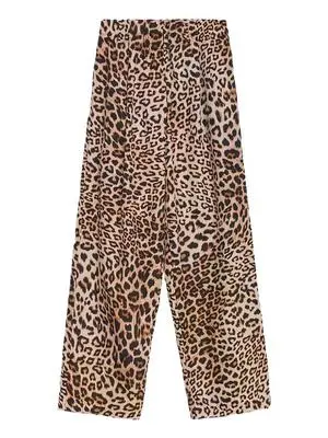 A PAPER KID Leopard-print Trousers - Neutrals