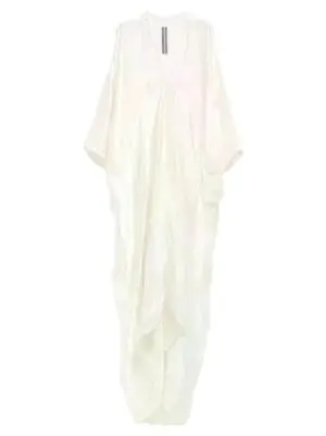 Rick Owens Tommy Kite V-Neck Dress Neutrals