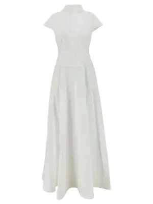 ARMARIUM High-neck Maxi Dress - White