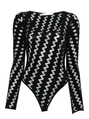 IRO PARIS Zig Zag Bodysuit