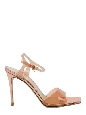 GIANVITO ROSSI Square Toe Buckle Sandals - Neutrals