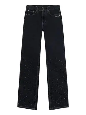 Off-White Crystal-embellished Jeans - Black