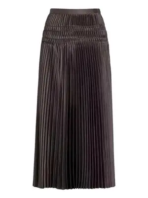 JOSEPH Hayes Pleated Skirt - Brown