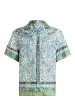 Etro Paisley-print Silk Shirt - Blue