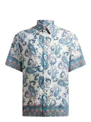 Etro Floral Paisley Cotton Shirt - Neutrals