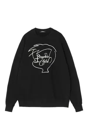 UNDERCOVERISM Embroidered Crew Neck Sweater - Black