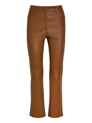 JOSEPH Duke Leather Trousers - Brown