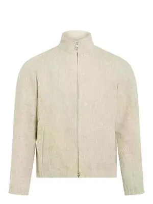 YVES SALOMON Zip-up Linen Jacket - Neutrals