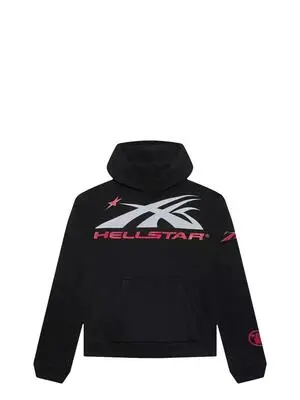 HELLSTAR Graphic Print Hooded Sweatshirt - Black