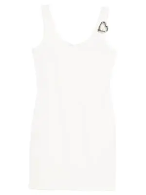 Blumarine Heart-appliqué Mini Dress - White