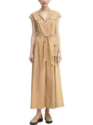GAUDI Belted Maxi Dress - Neutrals