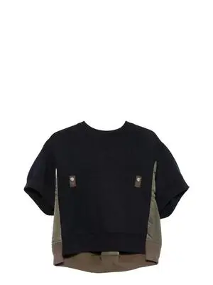 Sacai Appliqué Layered Sweatshirt - Blue