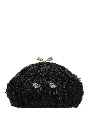 ANYA HINDMARCH Eyes Embellished Clutch - Black