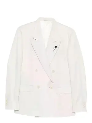 LARDINI Double-breasted Blazer - White