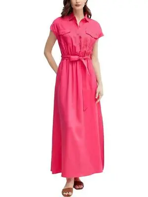 GAUDI Belted Shirt Dress - Pink