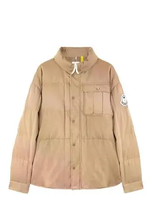 PALM ANGELS X MONCLER Logo-appliqué Puffer Jacket - Brown