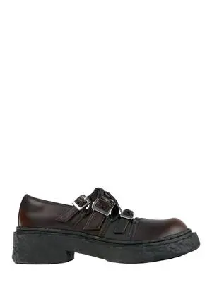 Camper Buckled Leather Loafers - Brown
