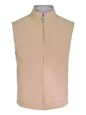 AURELIEN Reversible Zip Gilet - Neutrals
