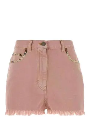 Valentino Garavani Denim Shorts - Pink