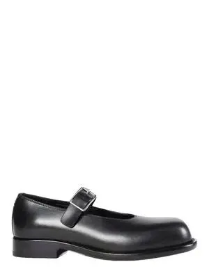 ANN DEMEULEMEESTER Buckled Leather Loafers - Black