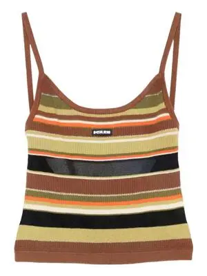 Ksubi Tamrin Striped Tank Top - Brown